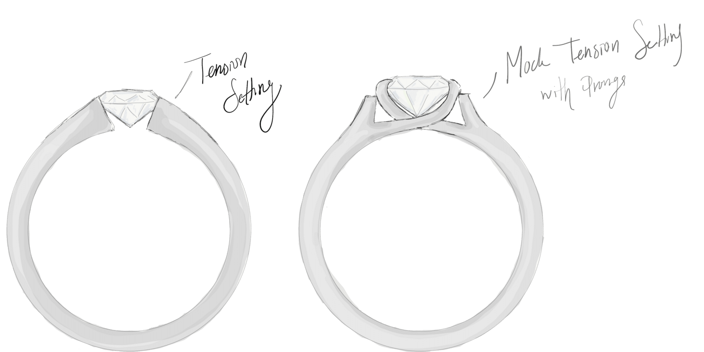 Tension Set Engagement Rings | Custom Engagement Rings | Custom Ring Design