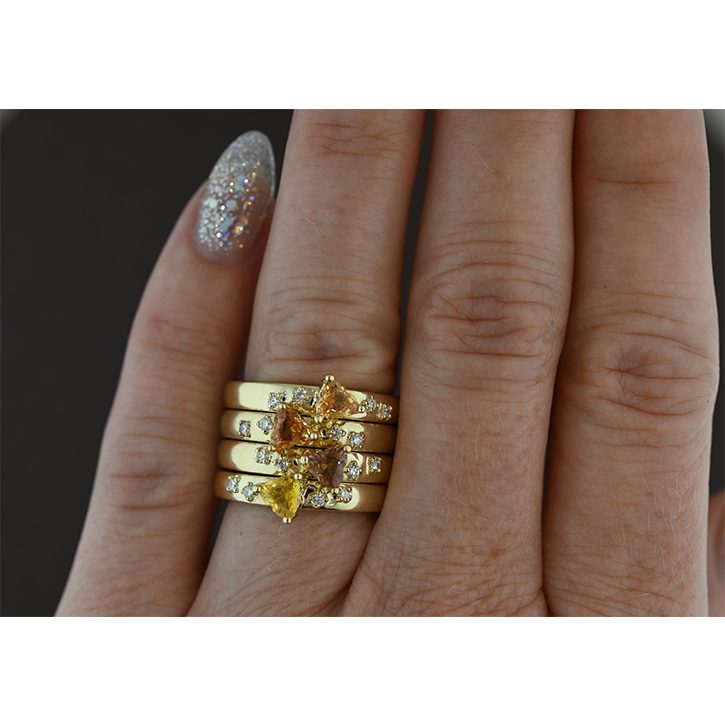 Sapphire & Diamond Stacking Rings by Love Lore | Abby Sparks Jewelry