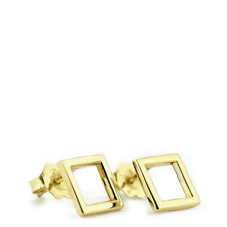Square Gold Love Lore Earrings | Abby Sparks Jewelry