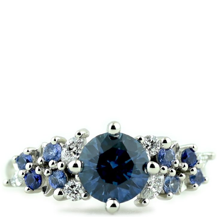Ocean Blue Sapphire Engagement Ring | Custom Engagement Ring